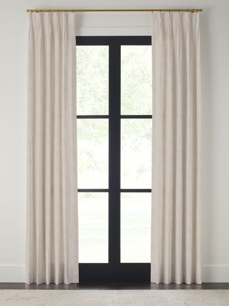 Three-Finger Pinch Pleat Rosemary Linen | Beautiful Windows Blinds
